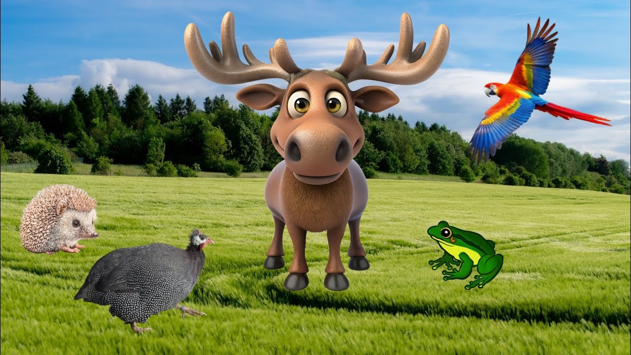 Momen Indah Hewan - Rusa Besar, Ayam Mutiara, Burung Beo, Katak, Landak ...