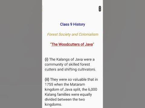 The Woodcutters of Java Class 9 History Cbse Exam - YouTube