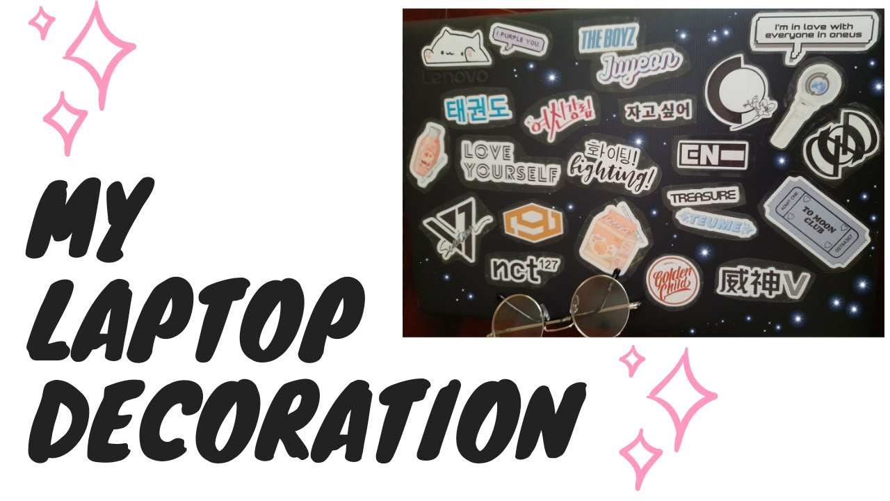 MY LAPTOP DECORATION with DIY stickers ! - YouTube