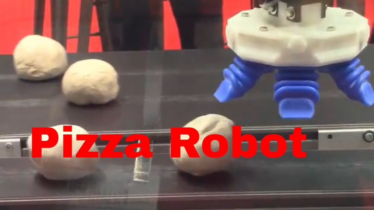 Pizza Dough Ball Robot Moving Dough Balls at Pizza Expo - YouTube