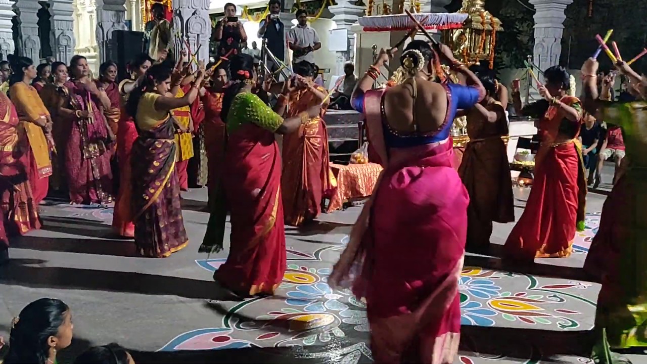 Kolatam dance in Krishnastami celebrations of my home Vihanga - YouTube