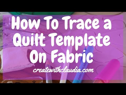 How to trace a quilt template onto fabric 100_2281.AVI - YouTube