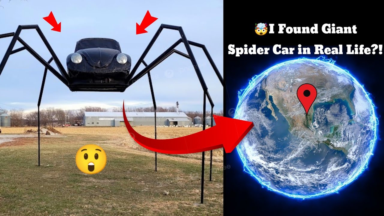 🤯I Found Giant a Very Creepy Spider Car in Real Life?! on Google maps ...