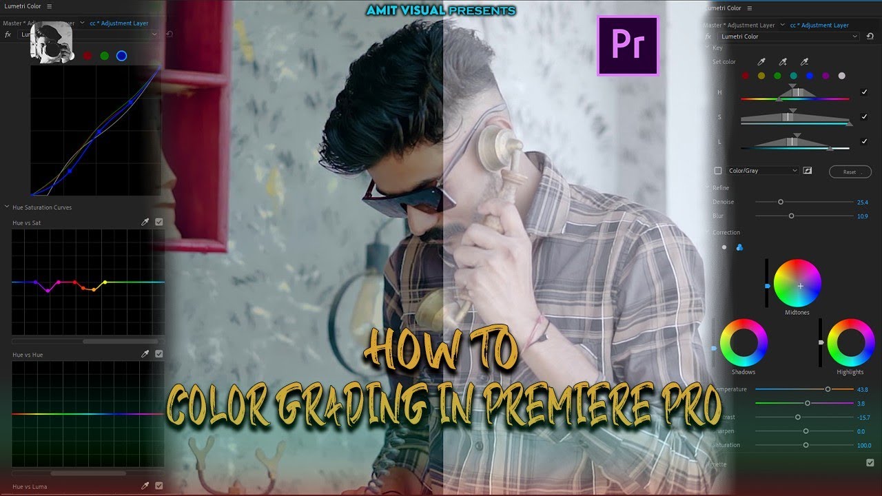 How to color grading in Slog3 footage || premiere pro color grading ...