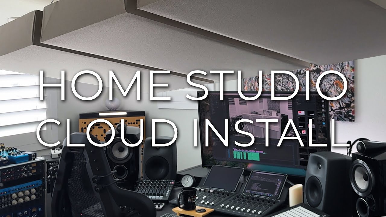 Home Recording Studio Acoustic Cloud Install. Not So Easy. - YouTube