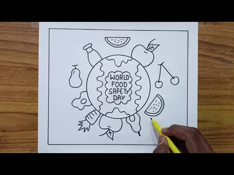 World Food Safety Day Drawing/ World Food Safety Day Poster / Safer ...