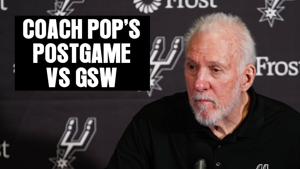 Coach Pop Postgame Press Conference vs. Warriors | 3.9.2024 - YouTube