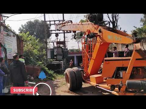 500kva Transformer Unloading using Hydra Crane - YouTube