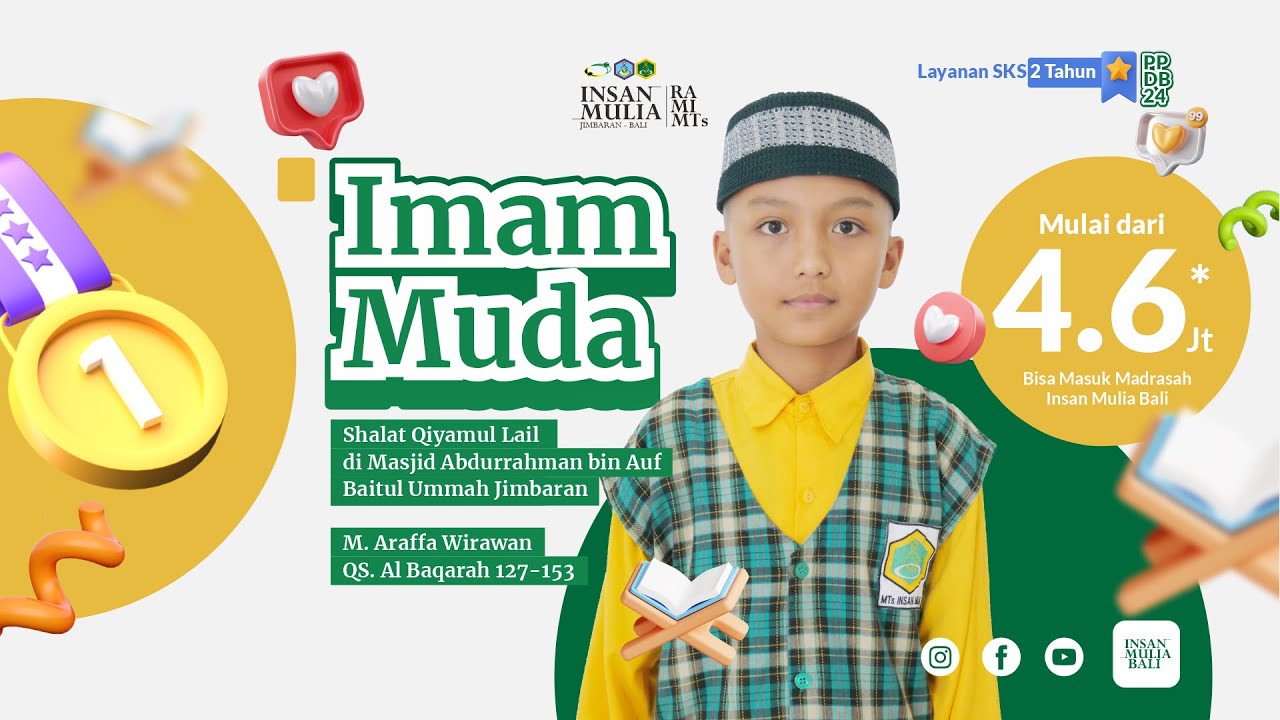 Imam Muda M Araffa Wirawan QS. Al Baqarah 127-153 - YouTube