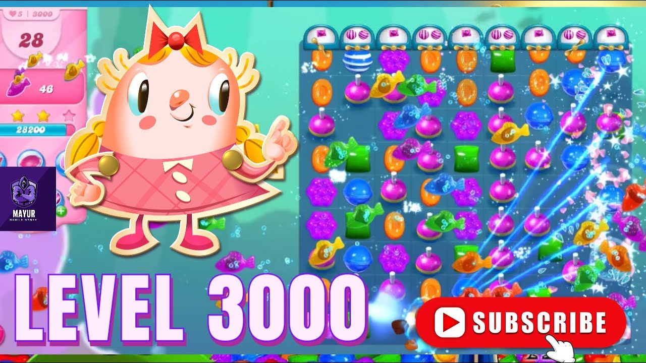 Candy Crush Saga Level 3000 || 3 Sugar Stars 🌟🌟🌟 - YouTube