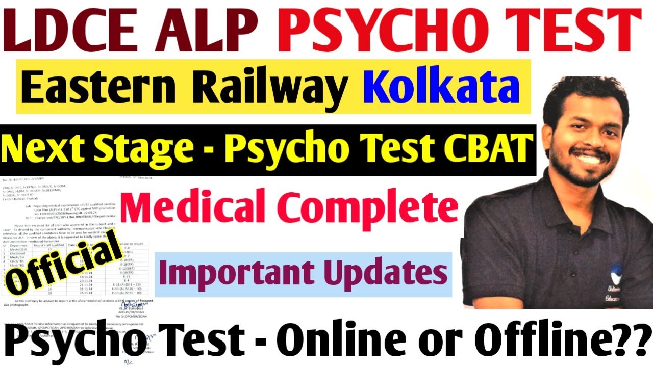 Eastern Railway ALP Psycho Test Preparation | Medical Complete | LDCE ...