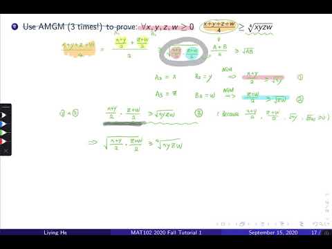 MAT102 2020 Fall Tutorial 1 AGM 3 times example - YouTube