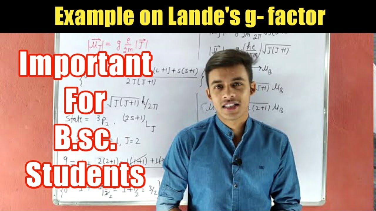 Question on Lande's g factor || Magnetic moment in term of bohr ...