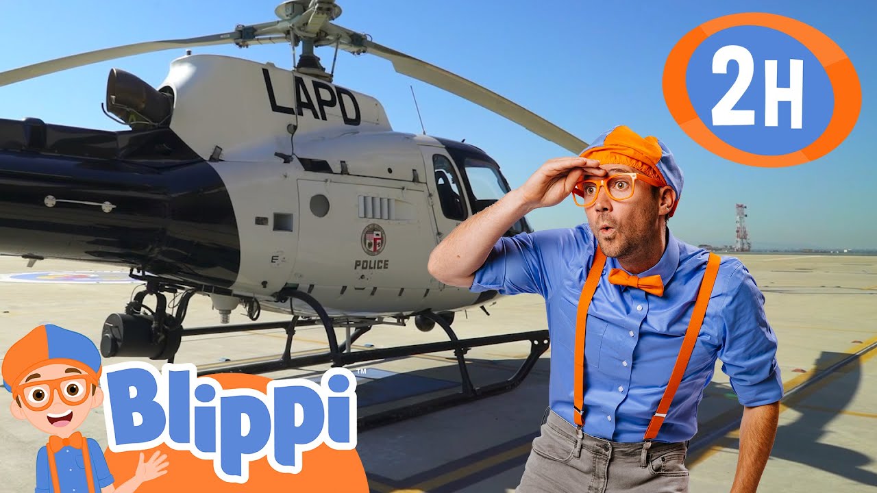 Blippi Explores a Police Helicopter | Educational Kids Videos | Moonbug ...