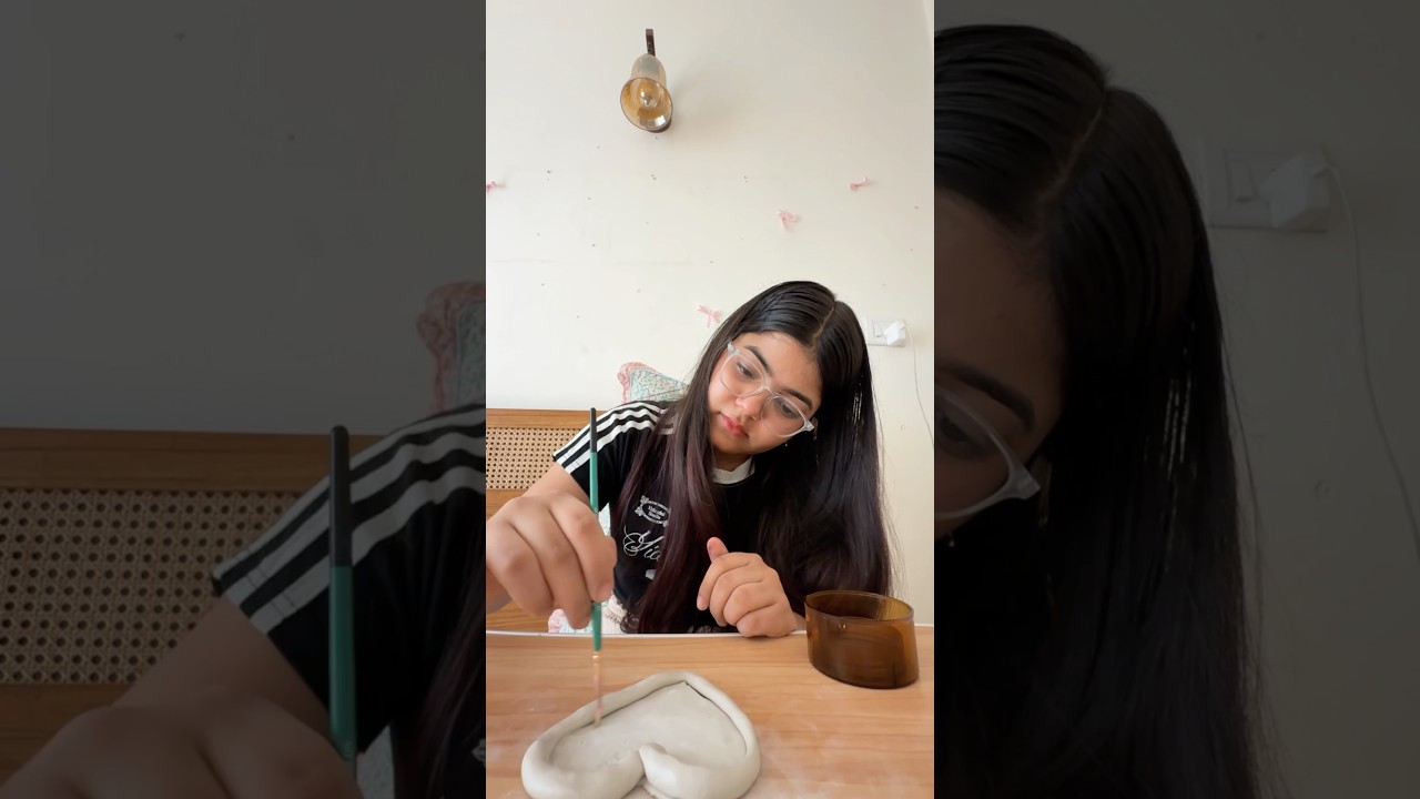 I made *Trinket Trays* using clay 🌸♥️ || Tejasvi Rajput || - YouTube