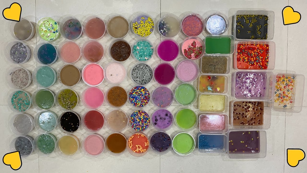 Mixing all my old slime - YouTube