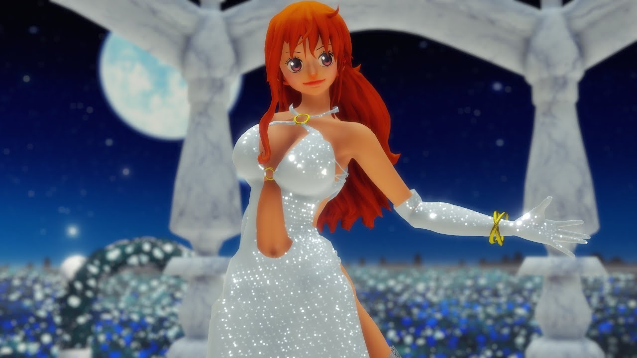[MMD One Piece] - Nami White Dress - Signs Of Love - YouTube