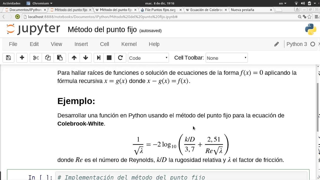 Método del punto fijo con Python - YouTube