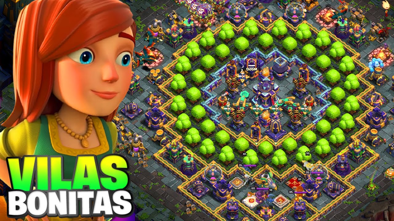 O CV15 MAIS BONITO DO JOGO? TOP 10 VILAS MAIS BONITAS DO CLASH OF CLANS ...