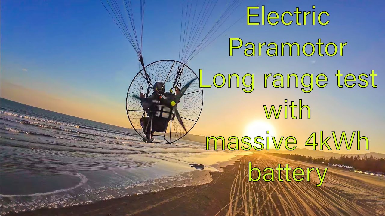 Electric DIY Paramotor long range battery test - 3 pilots flying ...