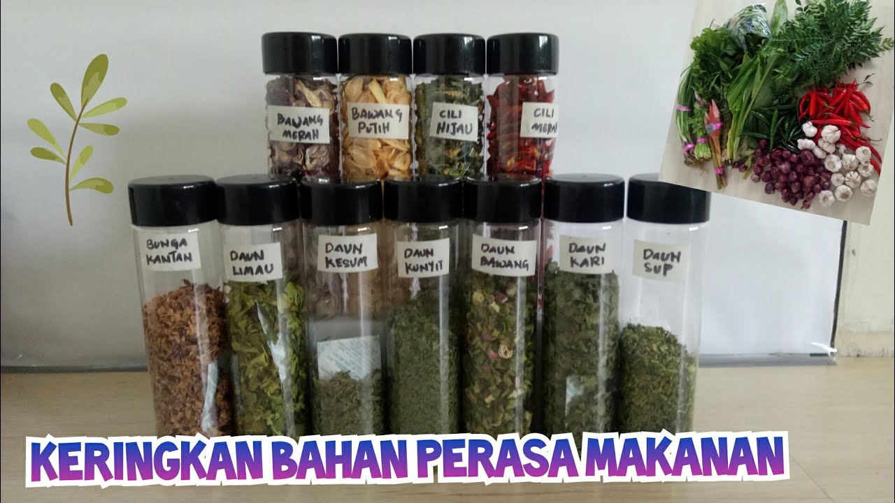 Keringkan Bahan Perasa Makanan | Condiment | Dehydrated Food - YouTube