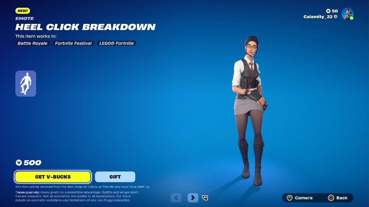 NEW FORTNITE EMOTE. Heel click Breakdown - YouTube
