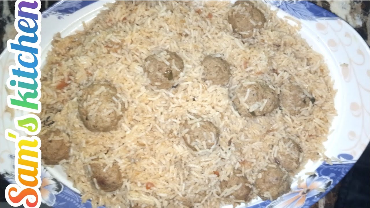 Goli pulao || kofte pulao recipe by Sam's kitchen - YouTube