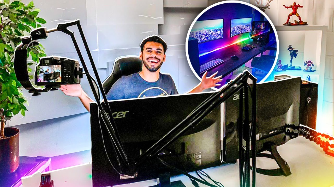 MEU NOVO STUDIO GAMER ESTÁ PRONTO | Cris | - YouTube