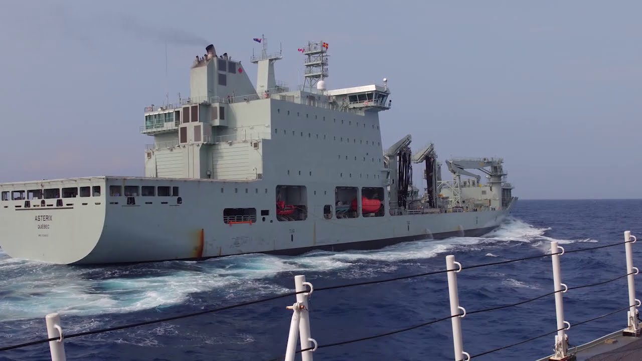 HMCS Vancouver Replenishment-At-Sea from MV Asterix - YouTube