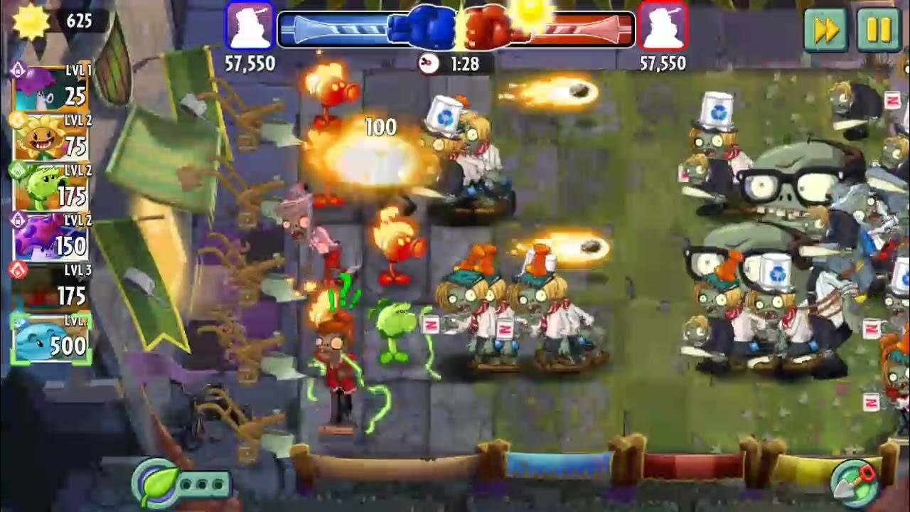P v Z 2 | Arena match | Plants vs Zombies 2 || Plants Fire On The Zombie - YouTube