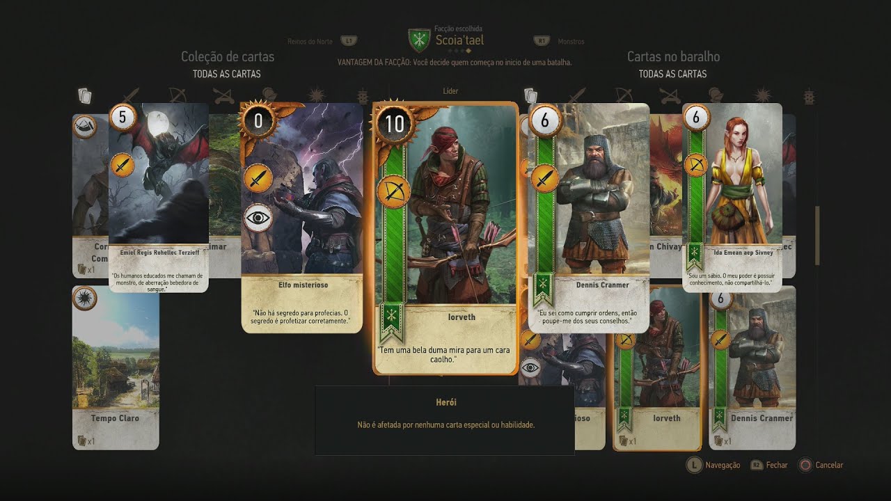 The Witcher 3 - Carta de Gwent "Iorveth" (Herói / Scoia'tael) - YouTube