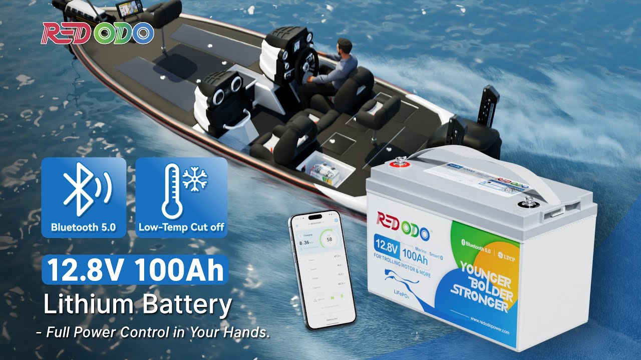Redodo 12V 100ah bluetooth battery with Real-Time Capacity Monitoring ...