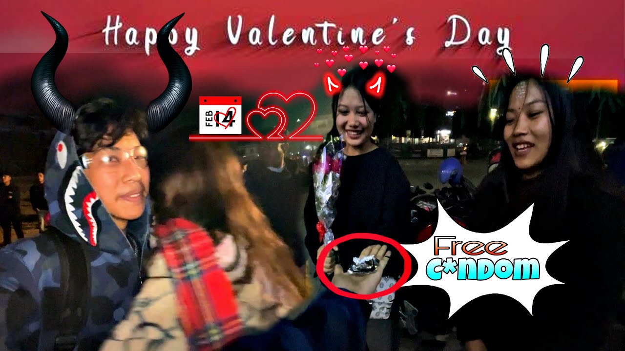 in 14th February💌Valentine Day/Free Condoms Saleing😋Kiss,Hugg,Ded ...