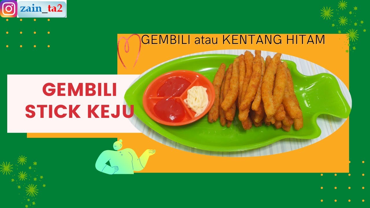 RESEP GEMBILI / KENTANG HITAM STICK KEJU - YouTube