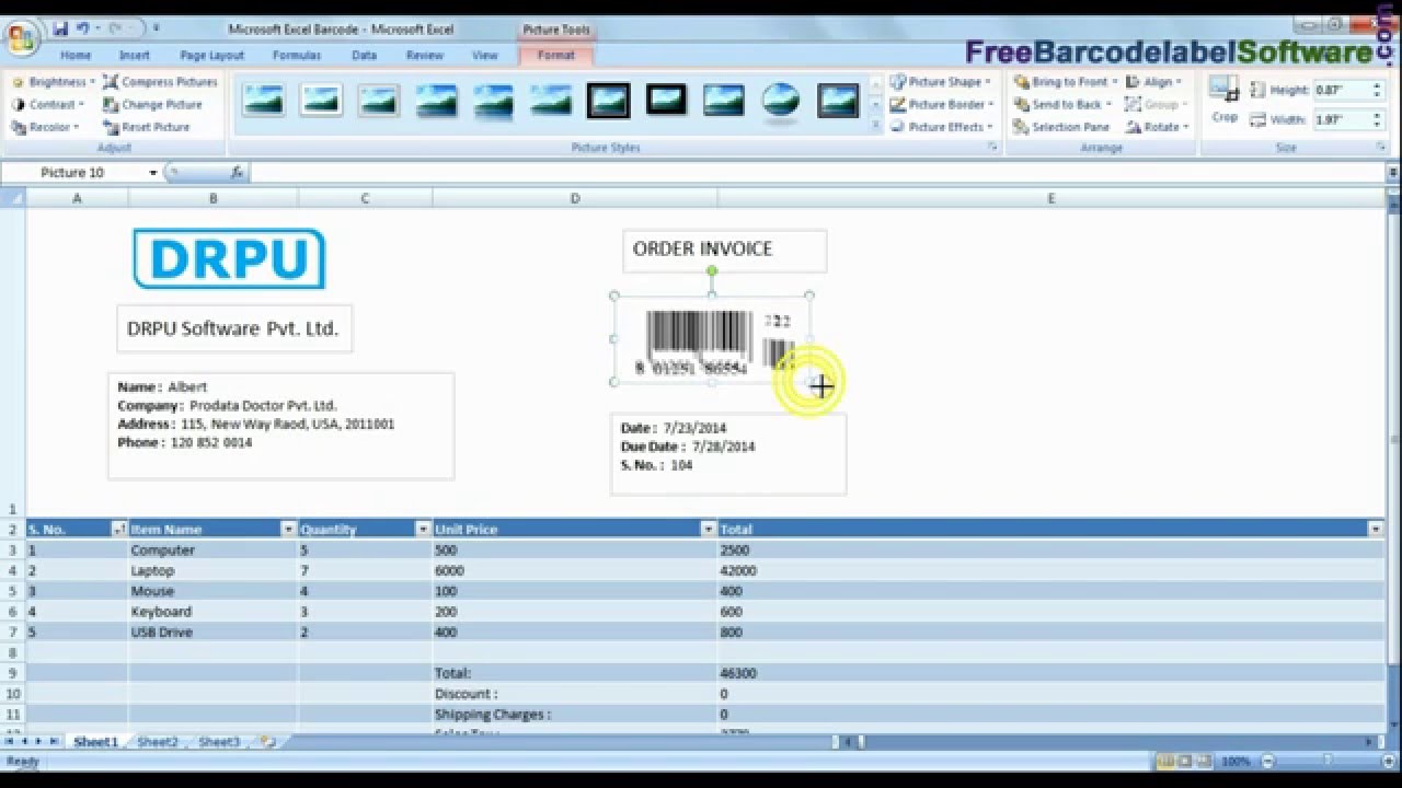 How to save designed barcode in various Windows application - YouTube