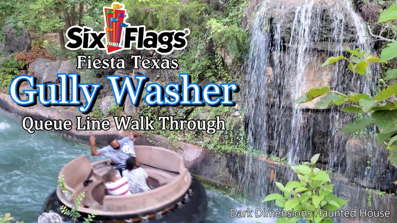 Gully Washer Ride Queue Line Nature Trail Walk Through Six Flags Fiesta ...
