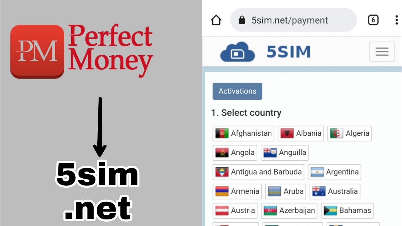 how to ad payment 5sim to perfect money - YouTube