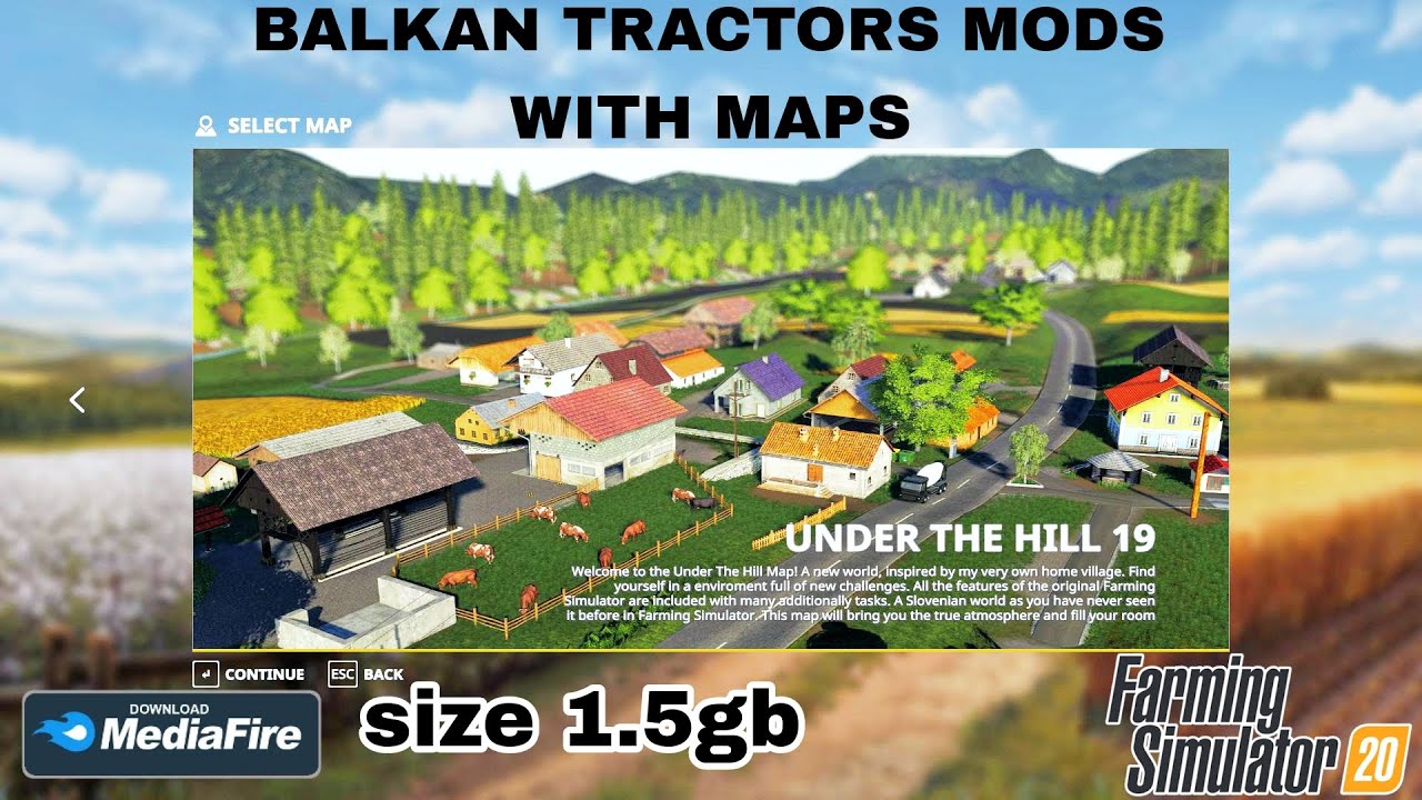 fs20 mod maps UTH 19 with balkan tractors free download - YouTube