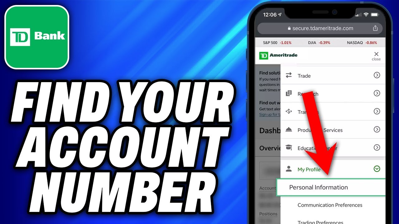 How To Find Your TD Bank Account Number - Easy Fix - YouTube