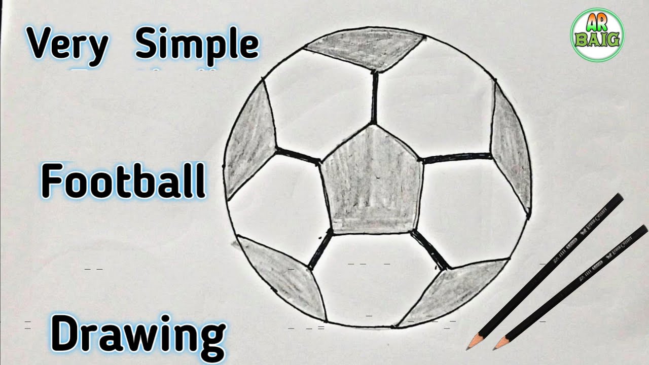 How To Draw Football || Simple Football Drawing #drawing - YouTube