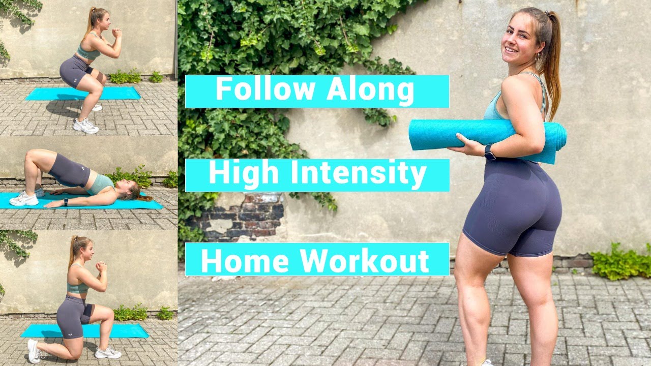 Follow Along High Intensity Home Workout (HIIT) - YouTube