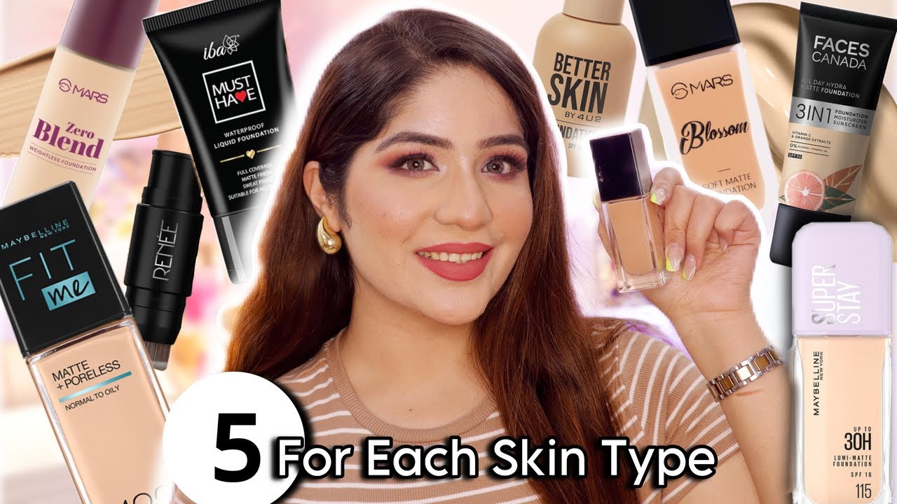 15 BEST Foundation for DRY, OILY, COMBINATION & NORMAL Skin Type ...