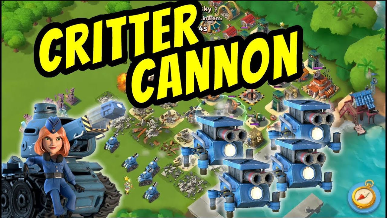 ELA ARRASOU COM OS CRITTER CANNON | BOOM BEACH - YouTube