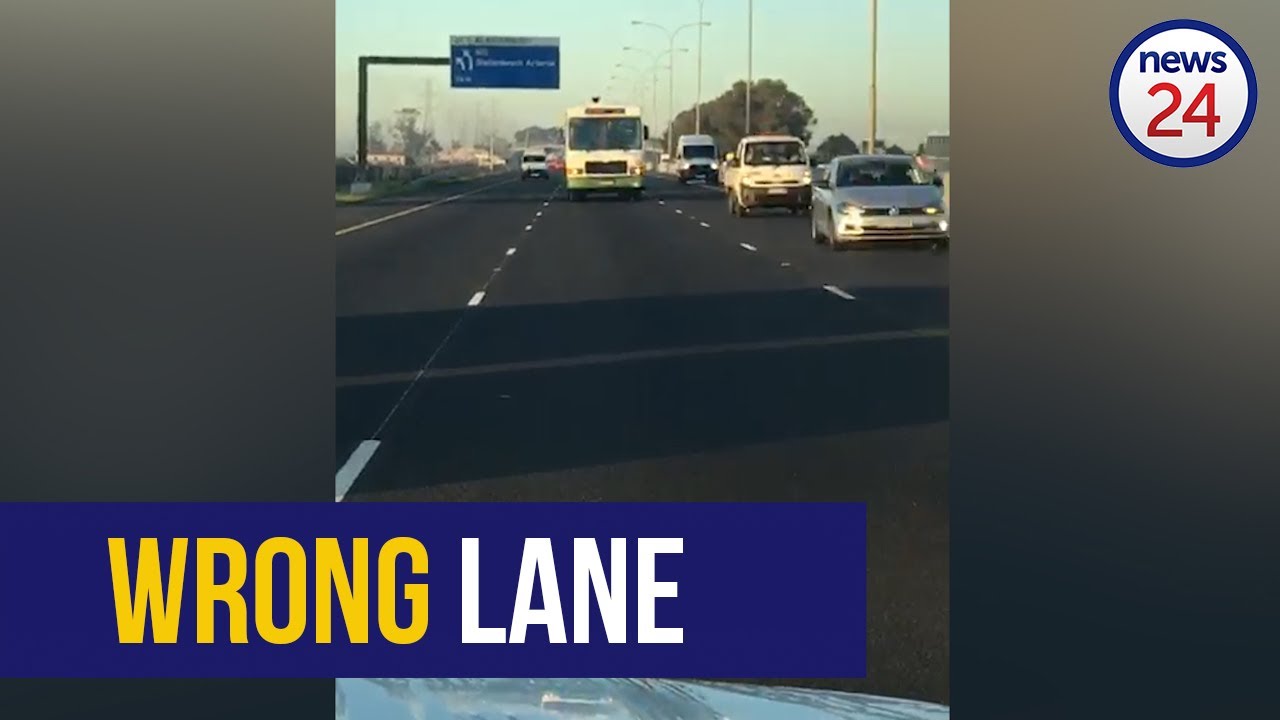 WATCH | Cars drive in wrong lane to avoid protests, blocked road on ...