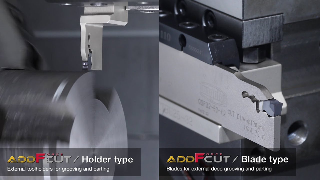 AddForceCut: Einstech- und Abstechwerkzeugserie mit optimal stabilem Selbstklemmsystem - YouTube