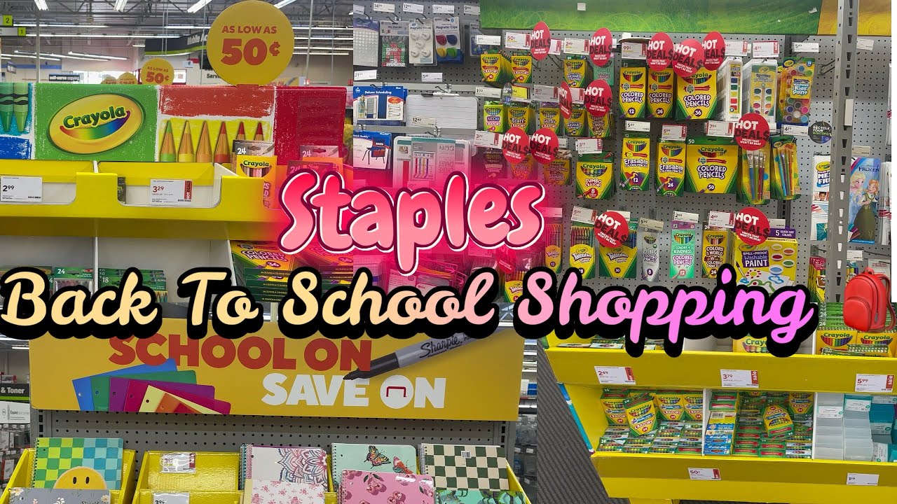 BACK TO SCHOOL SUPPLIES SHOPPING VLOG 2024 | STAPLES Edition | Back To ...