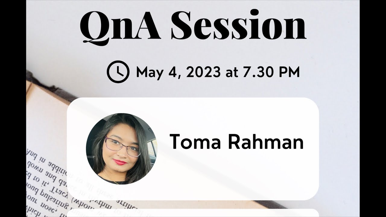 Live Q/A with Toma Rahman - YouTube