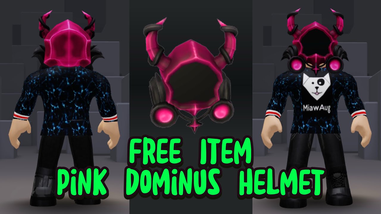 Cara Mendapatkan ITEM GRATIS PINK DOMINUS HELMET di ROBLOX 😍😍 - YouTube