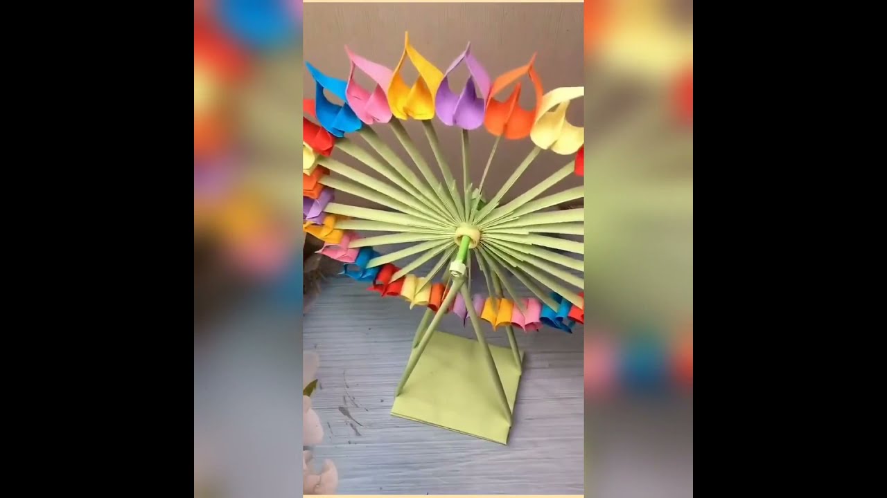 How to make wind weal//paper folding art//home decor ideas||ZahraAli's ...