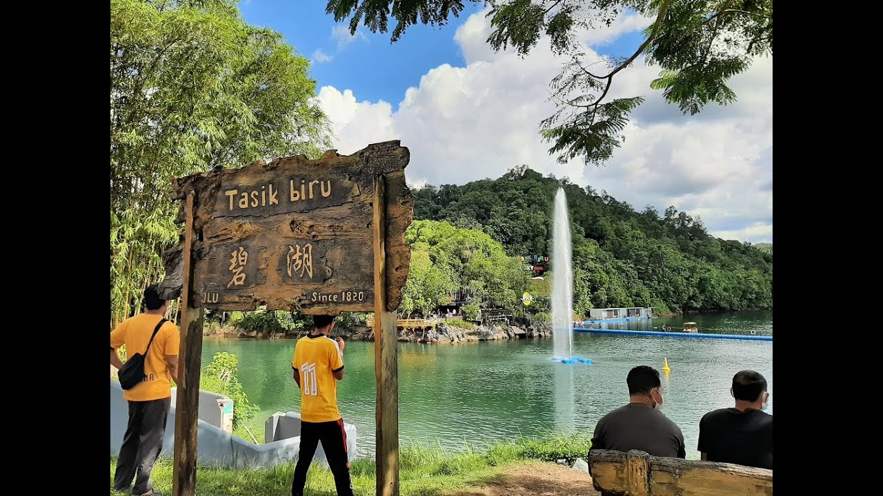 blue lake, tasik biru, bau sarawak - YouTube